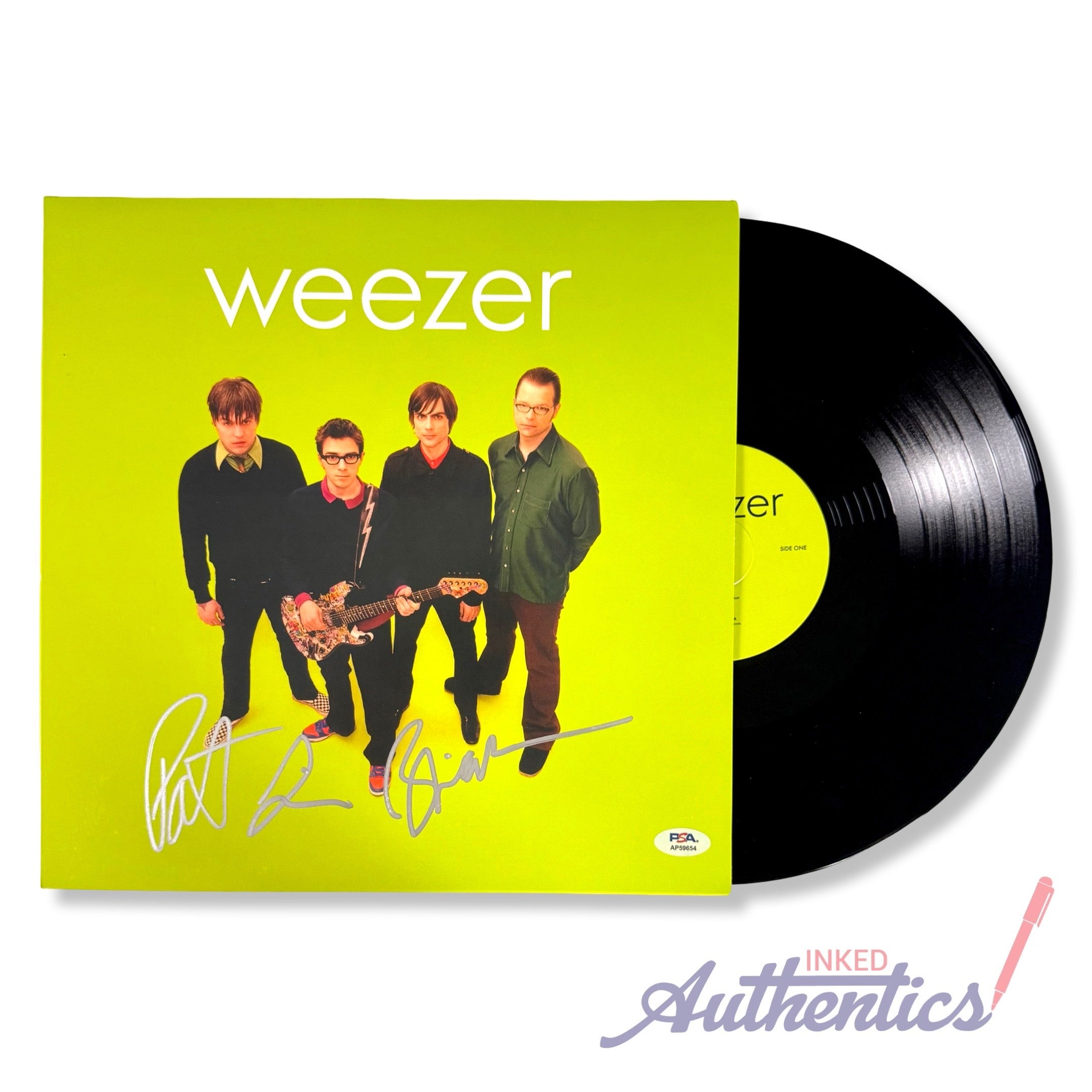 Weezer Signed Autographed Vinyl LP “Weezer (Green Album)” PSA/DNA Auth