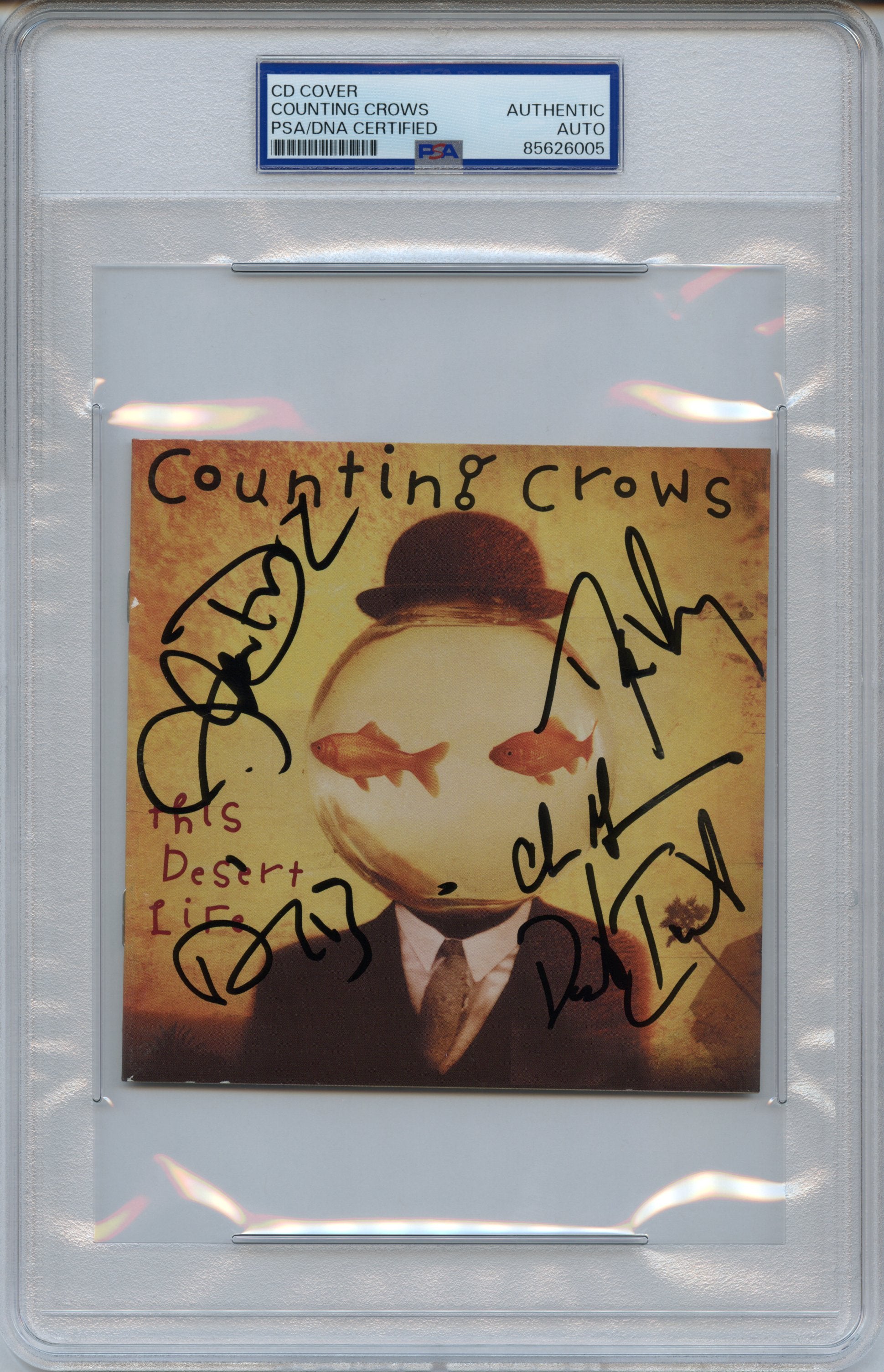Counting Crows Signed Autographed CD Cover "This Desert Life" PSA/DNA