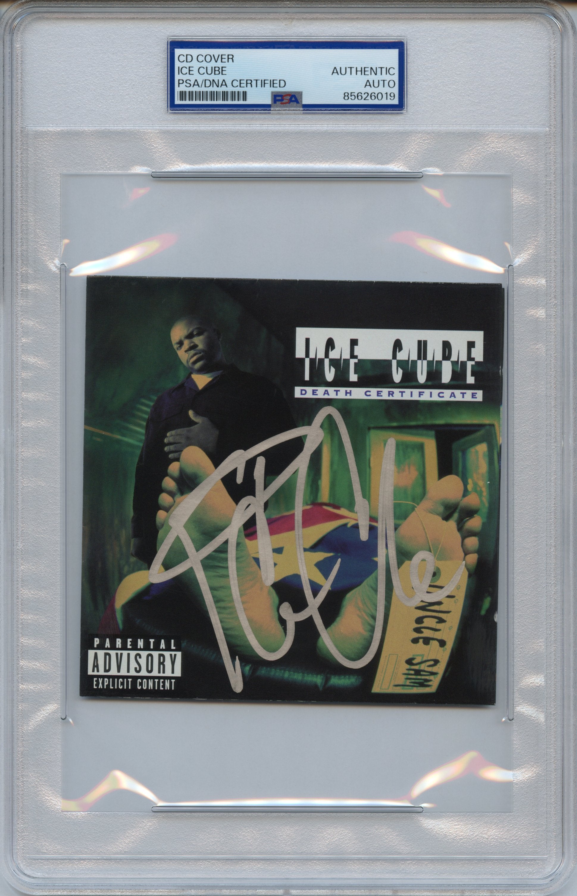 Ice Cube Signed Autographed CD Cover “Death Certificate” PSA/DNA Authe