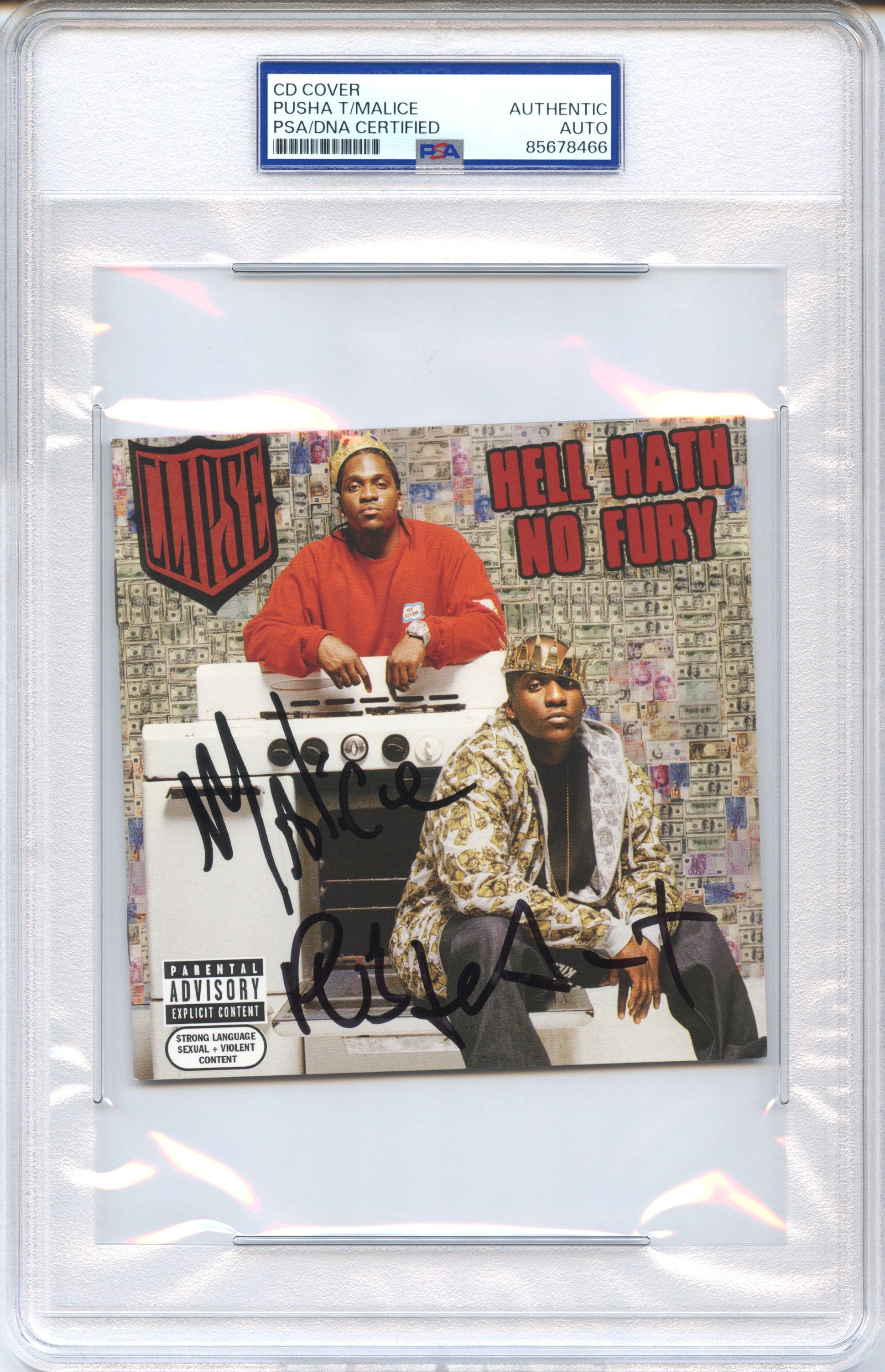 Clipse Signed Autographed CD Cover “Hell Hath No Fury” PSA/DNA Authent