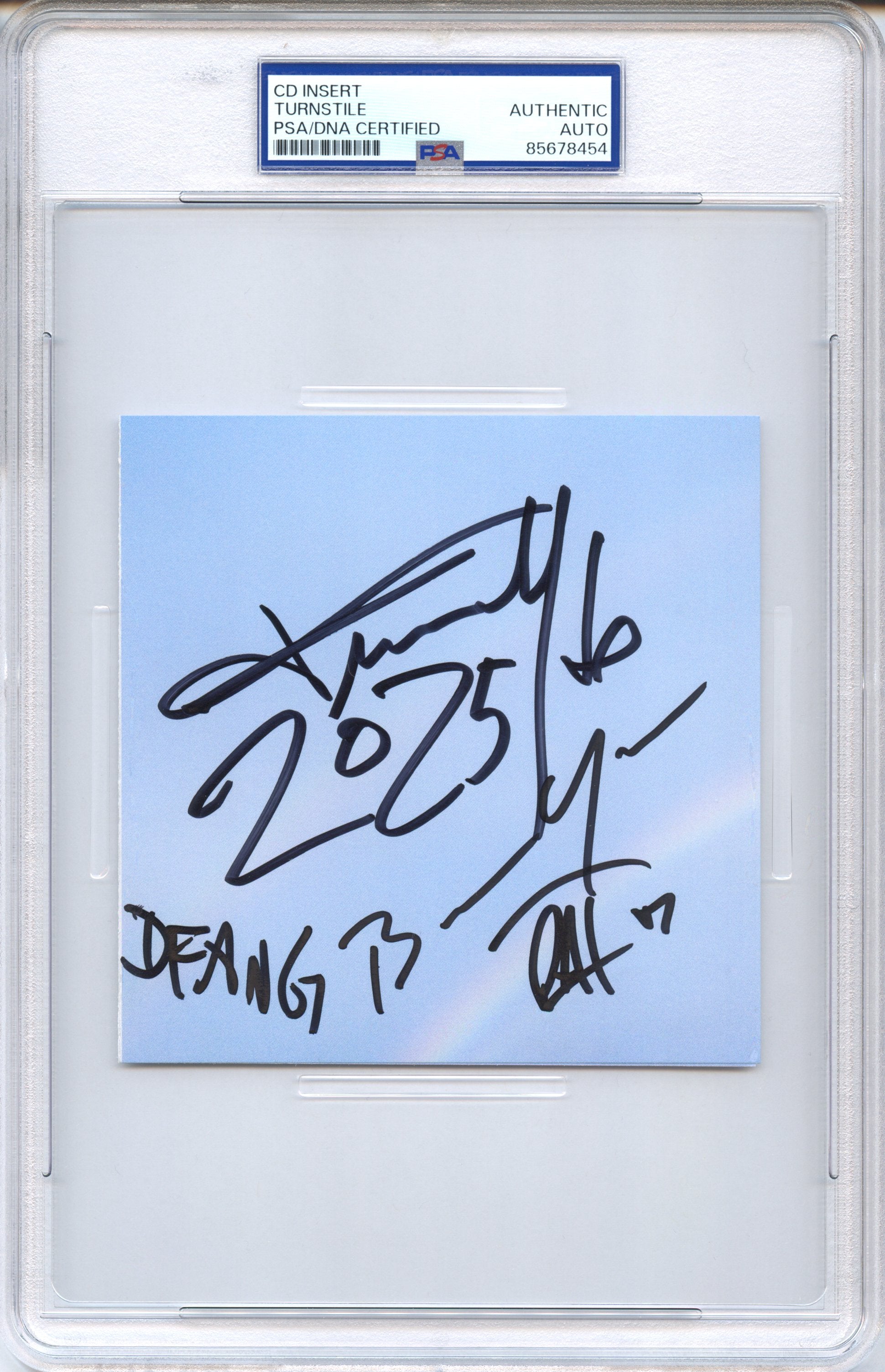 Turnstile Signed Autographed CD Cover "NEVER ENOUGH" PSA/DNA Authentic
