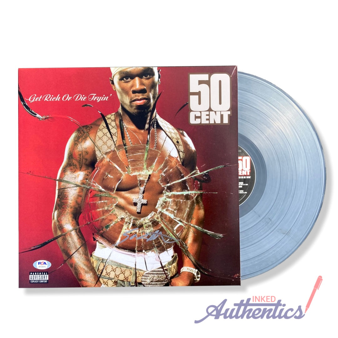 50 Cent Signed Autographed “Get Rich Or Die Tryin” Vinyl LP PSA/DNA Au