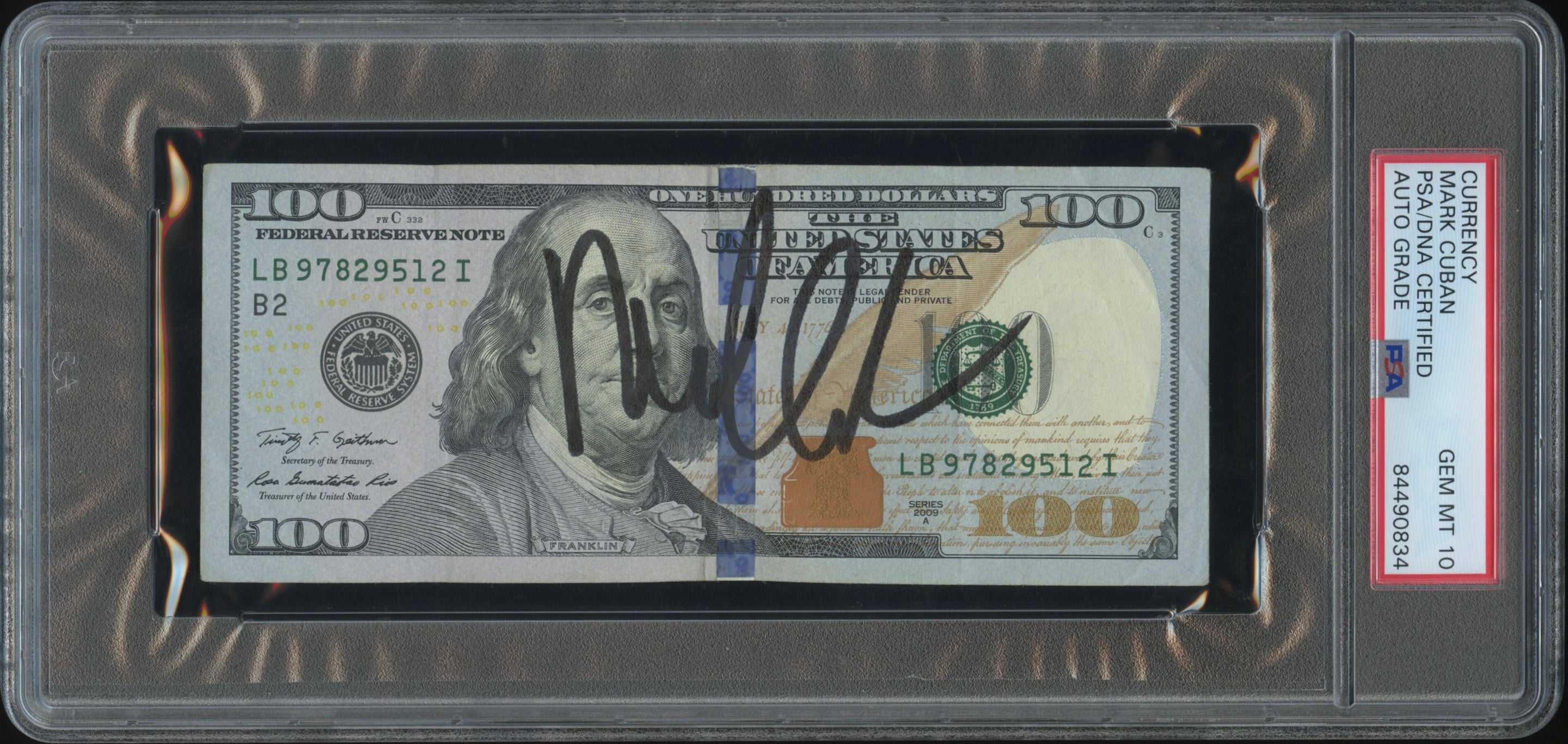 Mark Cuban Signed Autographed One Hundred Dollar Bill PSA/DNA Authenti